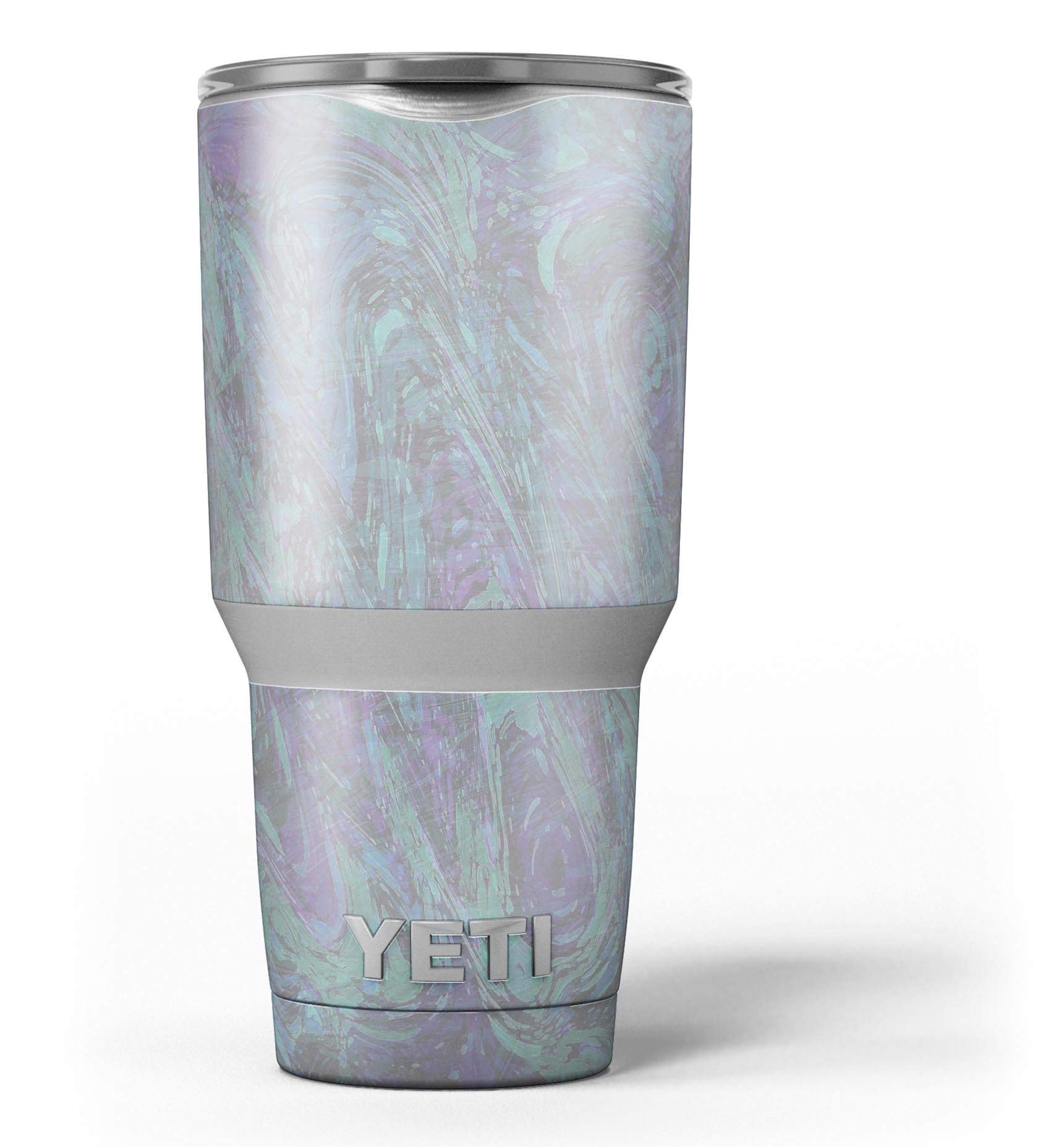 Design Skinz Purple Slate Marble Surface V22 - Skin Decal Vinyl Wrap Kit Compatible with The Yeti Rambler Cooler Tumbler Cups
