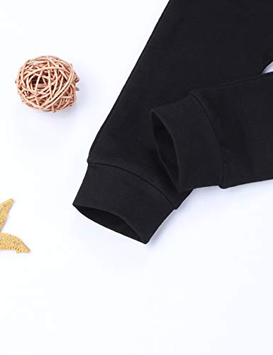 Hipealy Toddler Infant Baby Boy Clothes Hoodie Sweatshirt Pants Boys Gift Solid Color Fall Winter Outfits Set 0-6 Months
