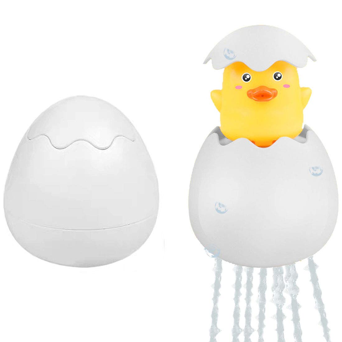 Baby Bath Toy, Dinosaur Hatching Egg Squirting Rain Cloud Bathtub Water Toy with Hidden Dinosaur, Surprise Toy for Filling Easter Eggs, Pool Floating Toy for Toddlers Boy Girl Birthday Christmas