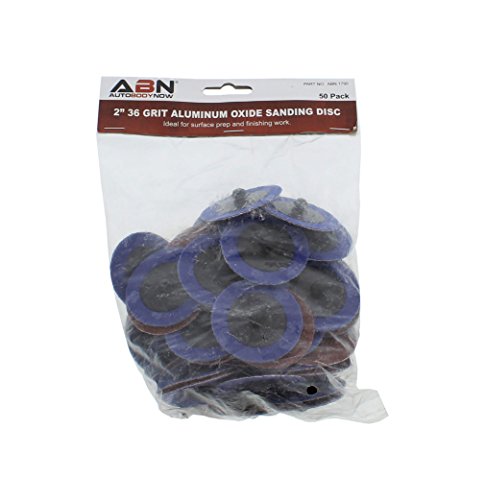 ABN Aluminum Oxide Sandpaper Disc, 50pk - 2in 36 Grit Sanding Disc Set, Circle Sander Pads Abrasive Round Sandpaper