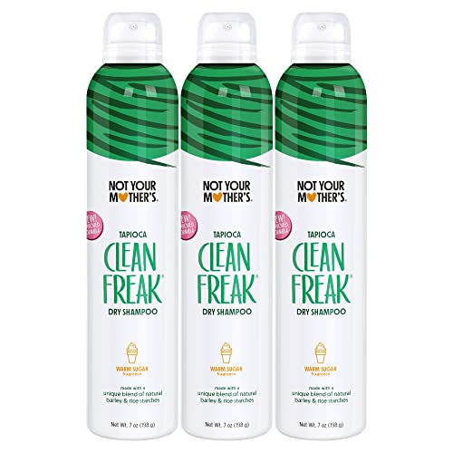 Not Your Mother's Clean Freak Tapioca Dry Shampoo (3-Pack) - 7 oz - Refreshing Dry Shampoo Instantly Absorbs Oil - Hair Essentials for All Hair Types