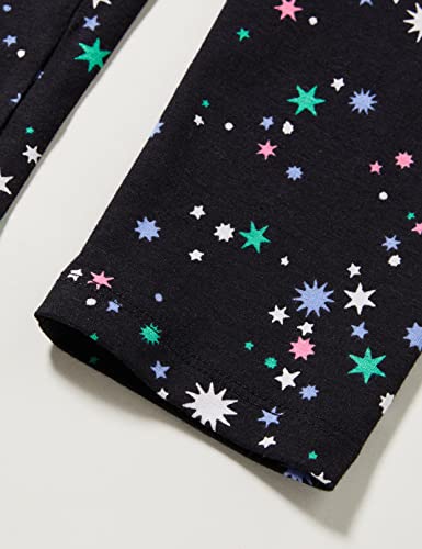 Amazon Essentials Girls' Leggings (Previously Spotted Zebra), Pack of 5, Aqua Green/Navy/Pink/Stars/Stripe, Small