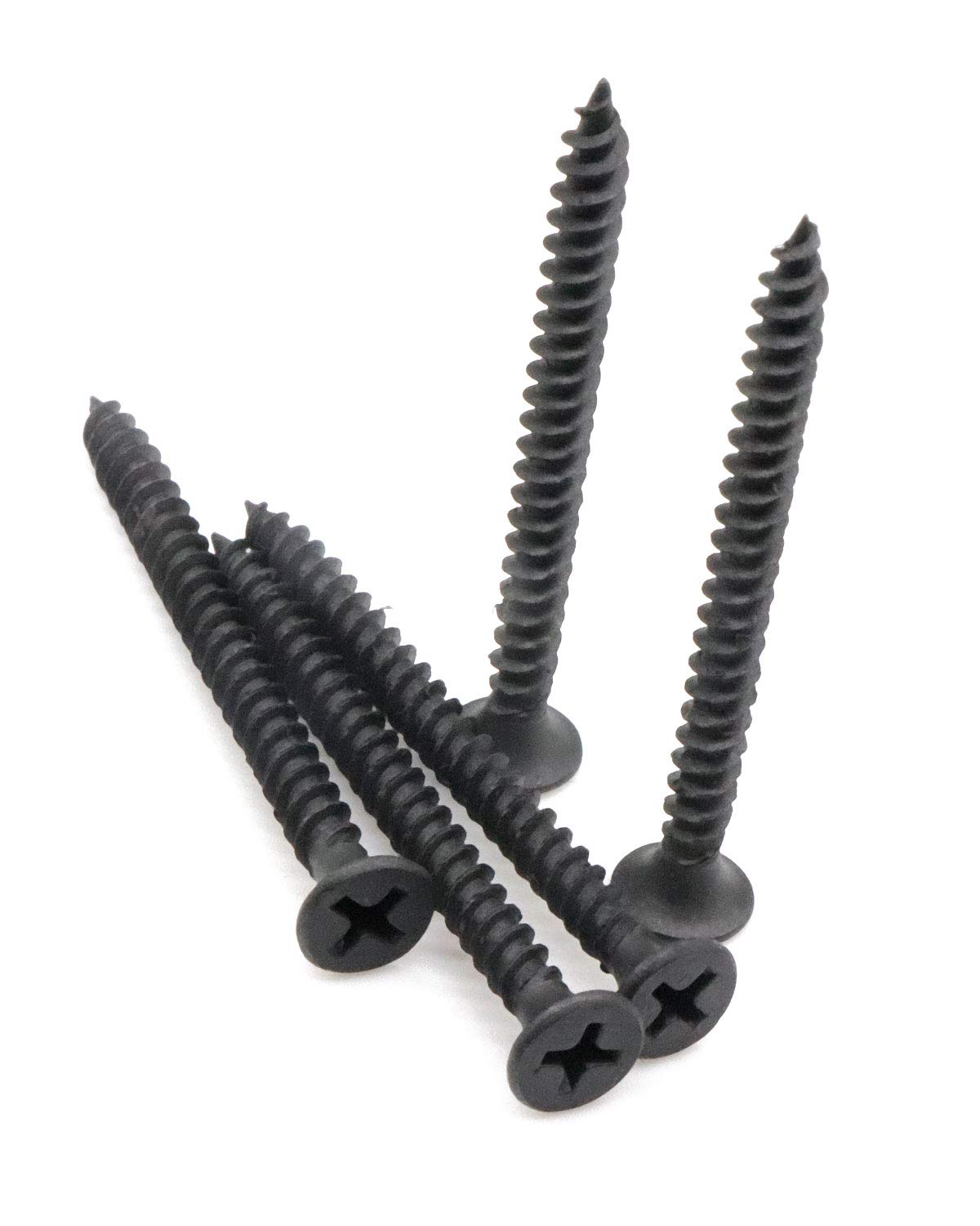 IMScrews 100pcs #8 x 2 Flat Head Phillips Drywall Screws Fine Thread Sharp Point Wood Screw, Carbon Steel 1022A, Black Phosphate