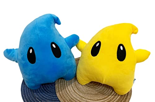 AILAAH Mario All Star Collection Luma Star Stuffed Plush Toy,Mario Plush Suitable for Gift Luma Plush Mario or wear with Princess Peach Costum's,10''(Blue) xt-01