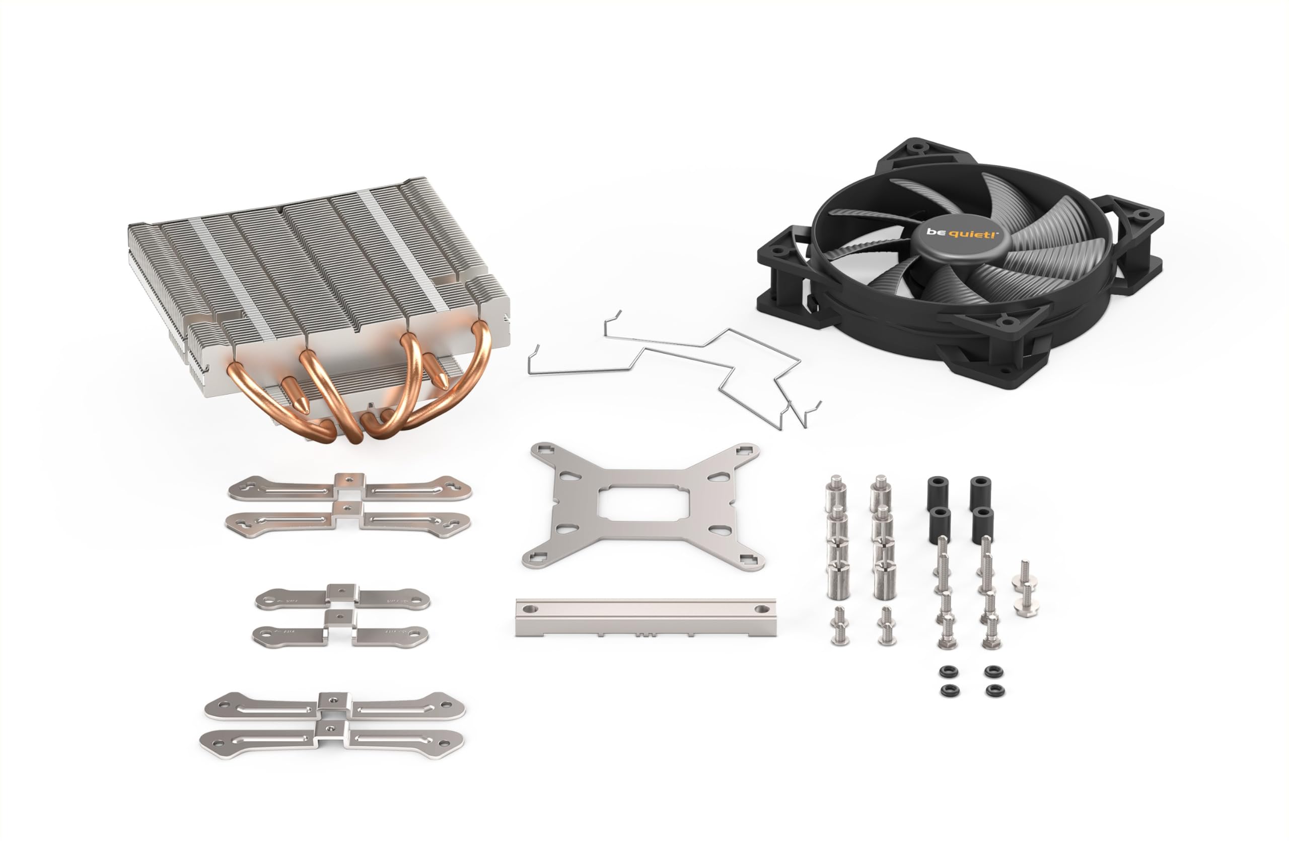 be quiet! Shadow Rock LP 130W TDP Low Profile CPU Cooler | Intel Compatible 1700 1200 1150 1151 1155 2011 Square ILM | AMD-AM4 | Silver | BK002