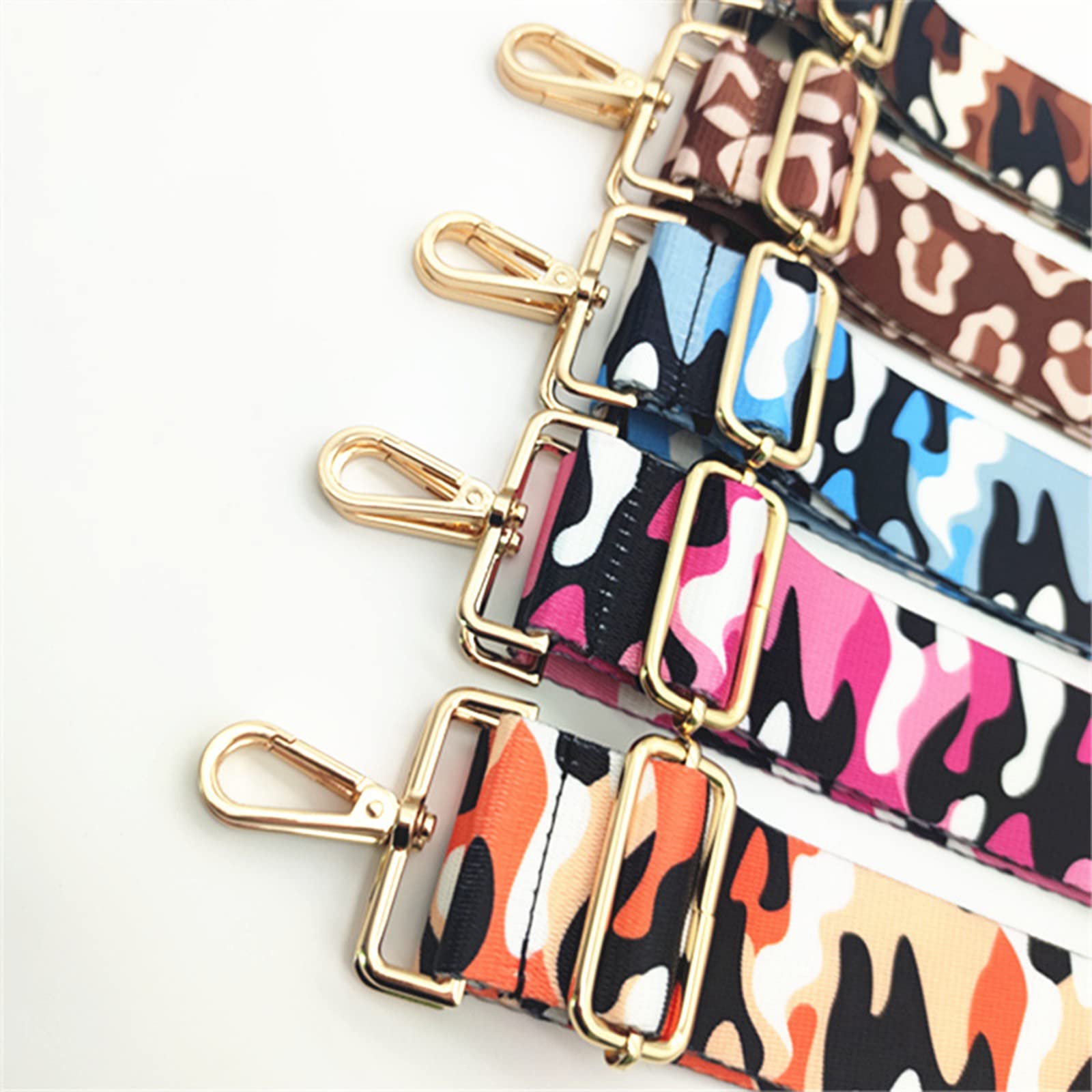Beacone Purse Strap Replacement Wide Shoulder Strap Adjustable Crossbody Handbag Purse Strap Belt (Cow Pattern-Blue)