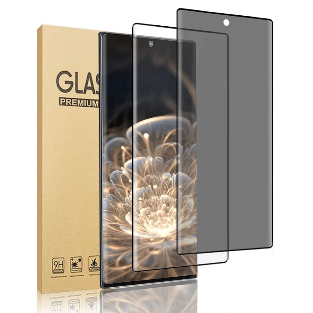 2 Pack Galaxy S23 Ultra 5G Screen Protector, HD Tempered Glass Screen Protector and Privacy Tempered Glass Protector, [9H Hardness] [3D Curved] [Anti-Privacy] For Samsung Galaxy S23 Ultra 6.8 Inch