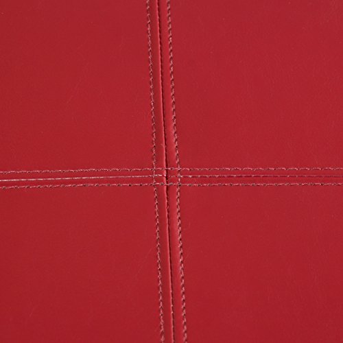 Christopher Knight Home Mansfield PU Storage Ottoman, Red