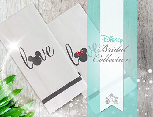 Disney 100% Cotton Kitchen Towels, 2pk, 16 x 28 inches - Mickey and Minnie Love