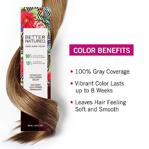 Better Natured 3N Dark Natural Brown Permanent Hair Color Dye Kit (Color, Developer, Barrier Cream, Gloves, Cleaning Wipe, Shampoo and Conditioner) Radiant Color that Lasts up to 8 Weeks