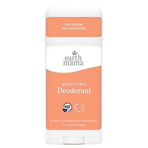 Bright Citrus Deodorant by Earth Mama | Natural and Safe for Sensitive Skin, Pregnancy and Breastfeeding, Contains Organic Calendula 3-Ounce