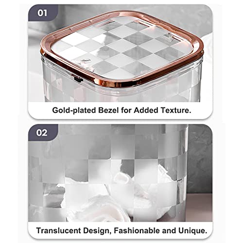 Aiabaleaft Mini Trash Can with Lid, Small Office Garbage Can, Pop Up Countertop Wastebasket for Bathroom Vanity,Coffee Table,Offices,Desktop (Green L)