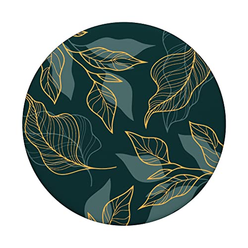 Aesthetic Plant Leaf Pattern Floral Botanical Green PopSockets Swappable PopGrip