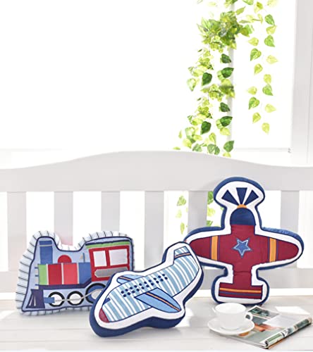 ABREEZE Airplane Shaped Pillow Decorative Pillows Bed Decor Little Girls Boys Toy Cute Room Decor & Plane Pillow for Bedroom Sofa Chair