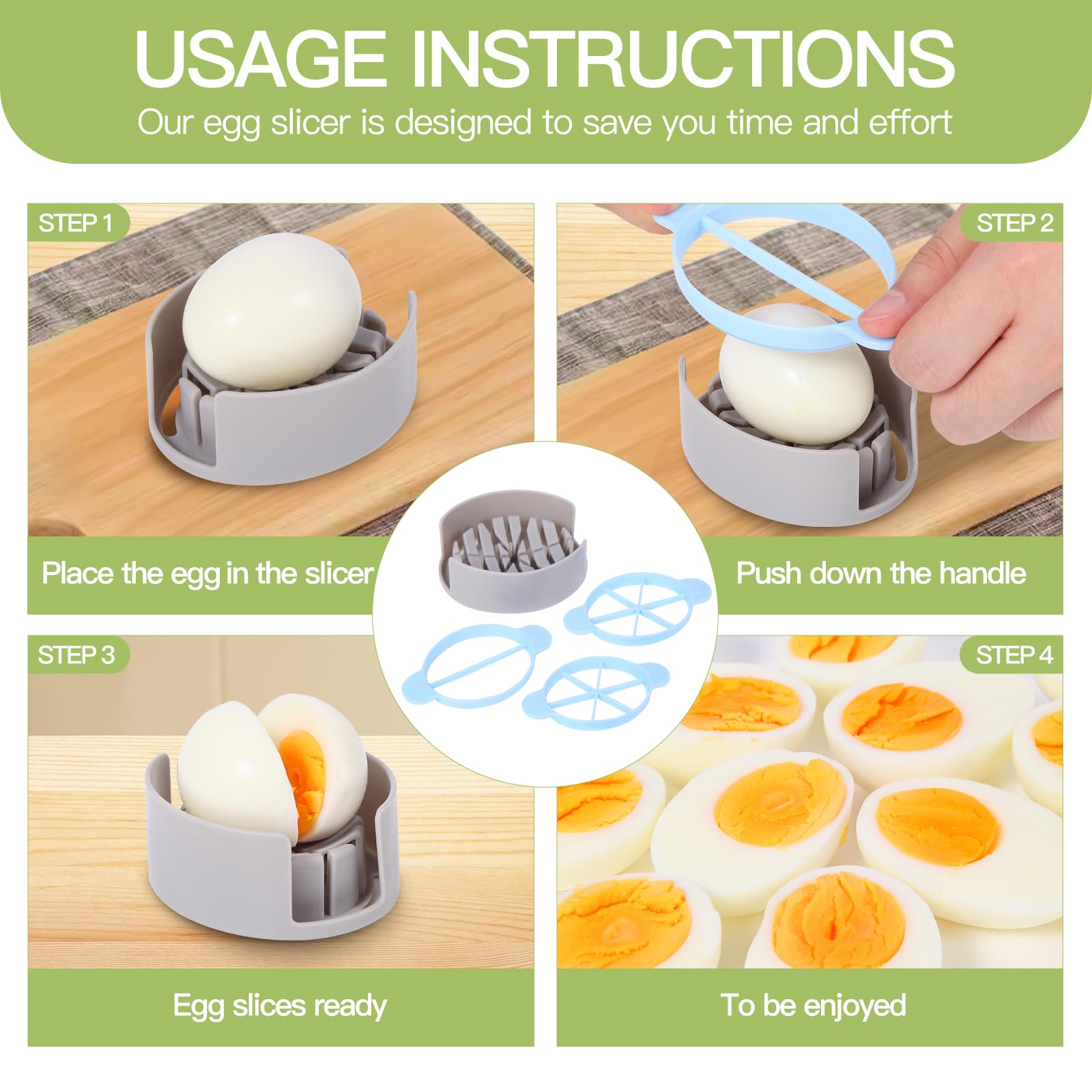 3 Pcs Deviled Egg Containers with Lid,72pcs Plastic Deviled Egg Tray Carrier with Handl Injector Piping Tool,Deviled Egg Platter Holder Organizer for Refrigerator Party Picnic Party Events Serving