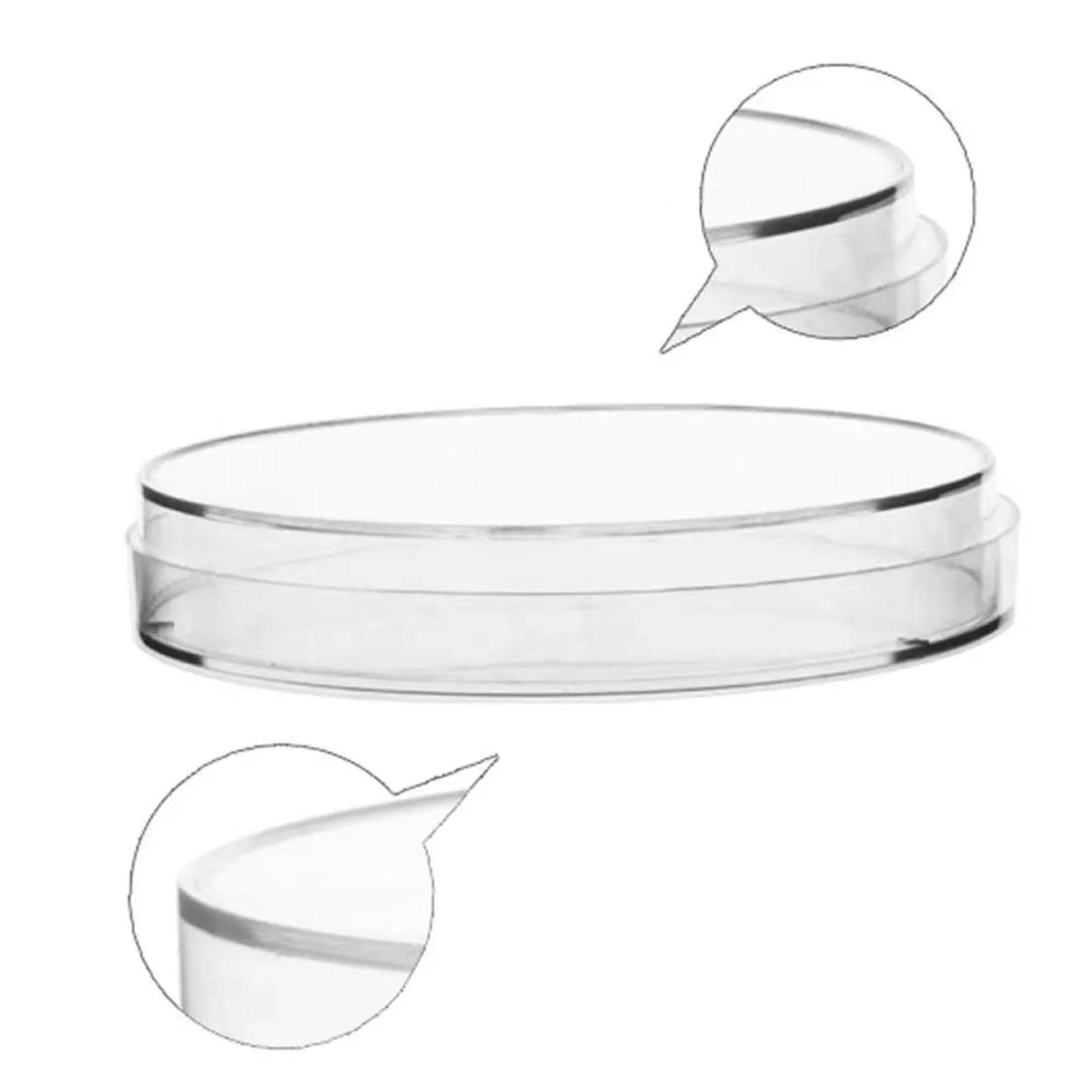 30pack Thick sterile Plastic Petri Dish with lid, 90mm Dia x15mm Deep,Lab Analysis, Bacteria, Plant & Seed Cultivation Petri Dish.