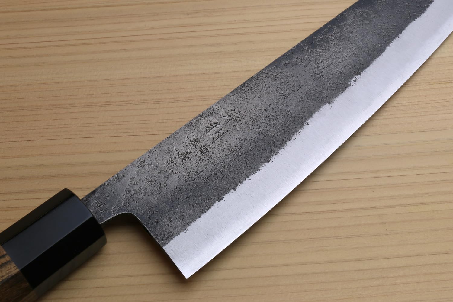 Yoshihiro Japanese High Carbon White Steel #2 Nashiji Gyuto Chefs Knife with Cocobolo Wood Handle (9.5'' (240mm))