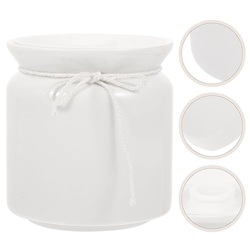 BESTonZON Ceramic Canister Ceramic Food Storage Jar Seasoning Pot Salt Pepper Jar Seal Lid Cute Candy Cookie Kitchen Canister Grease Container Sugar Bowl 500ml Ceramic Sugar Jar