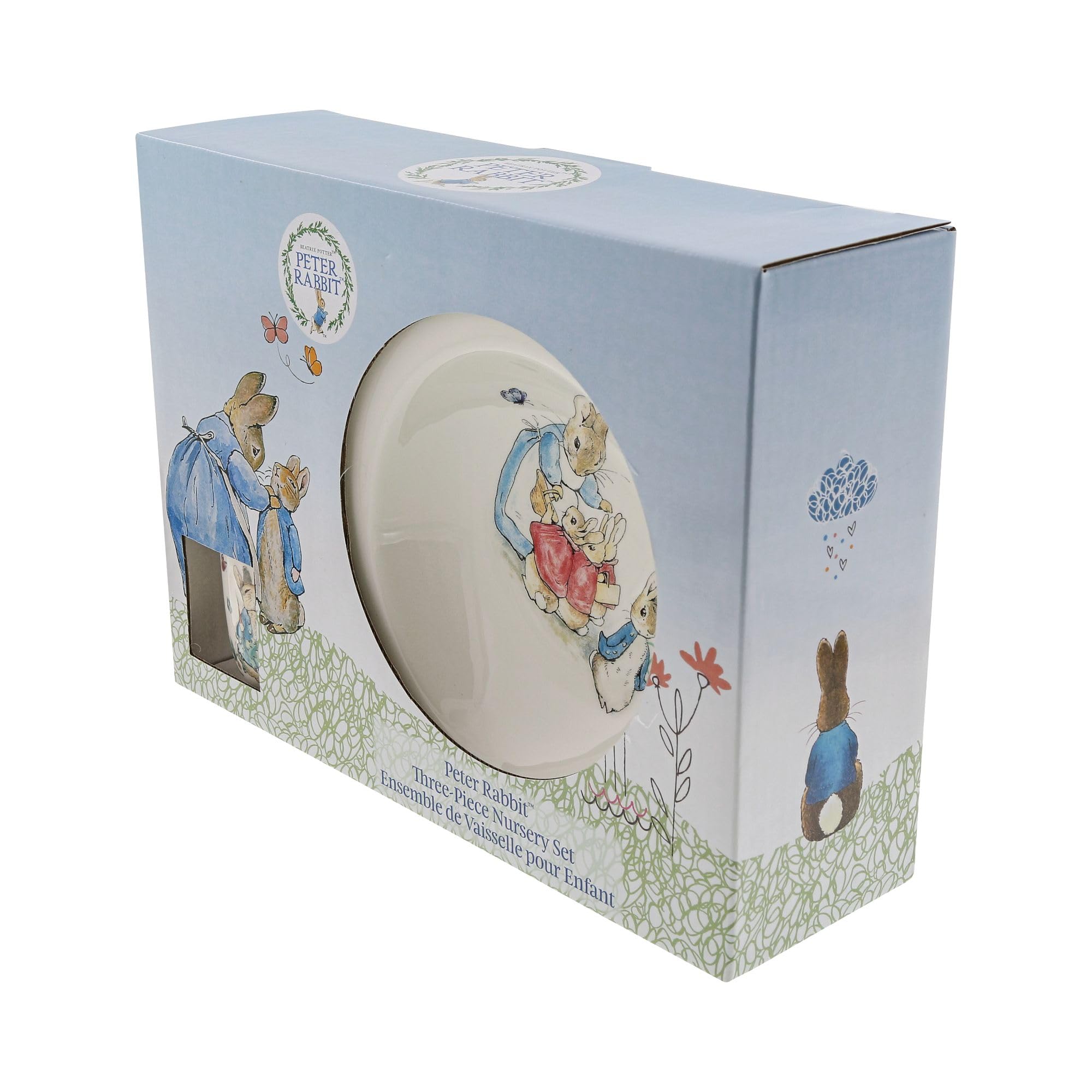 Beatrix Potter Peter Rabbit 3 Piece Nurse Set, White