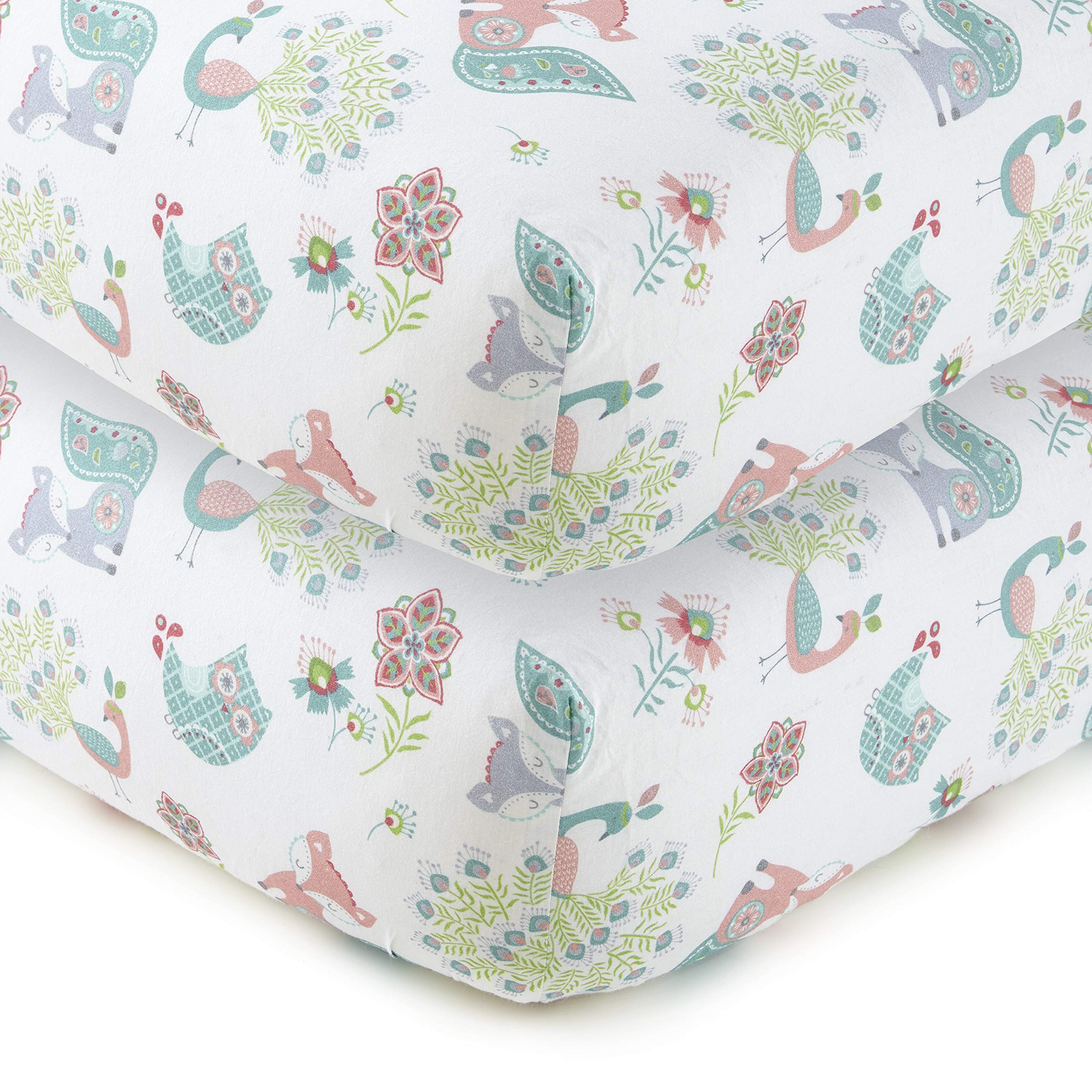 Levtex Baby Fiona Fitted Crib Sheet,Cotton - Set of 2