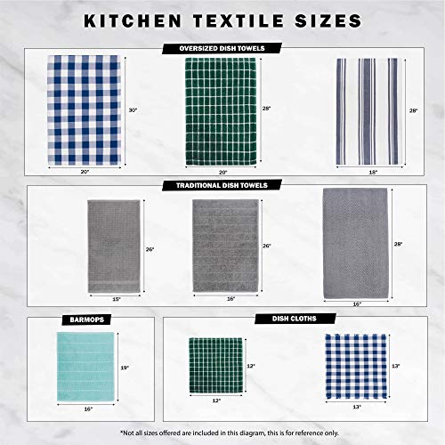 DII Basic Terry Collection Windowpane Dishtowel Set, 16x26, Eggplant Solid, 4 Piece