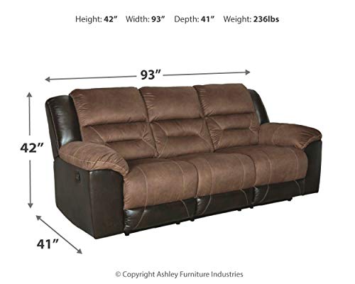 Signature Design by Ashley Contemporary Reclining Sofas, Brown