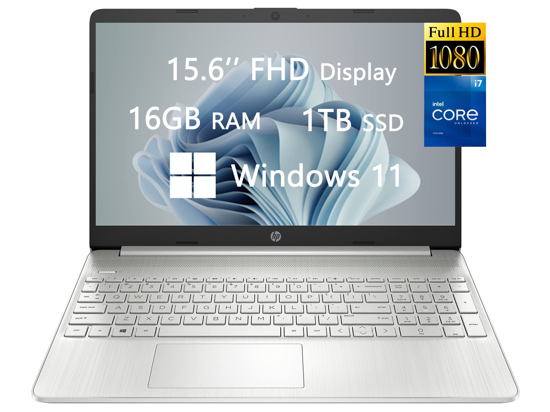2022 Newest Upgraded HP Pavilion Laptops, 15.6 inch FHD Touchscreen Computer, 11th Gen Quad-Core Intel i7-1165G7, 16GB DDR4, 1TB SSD, HDMI, Webcam, Wi-Fi, Bluetooth, Windows 11 with Mousepad Bundle