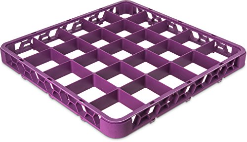 Carlisle FoodService Products RE25C89 OptiClean 25 Compartment Divided Glass Rack Extender, 1.78", Lavender