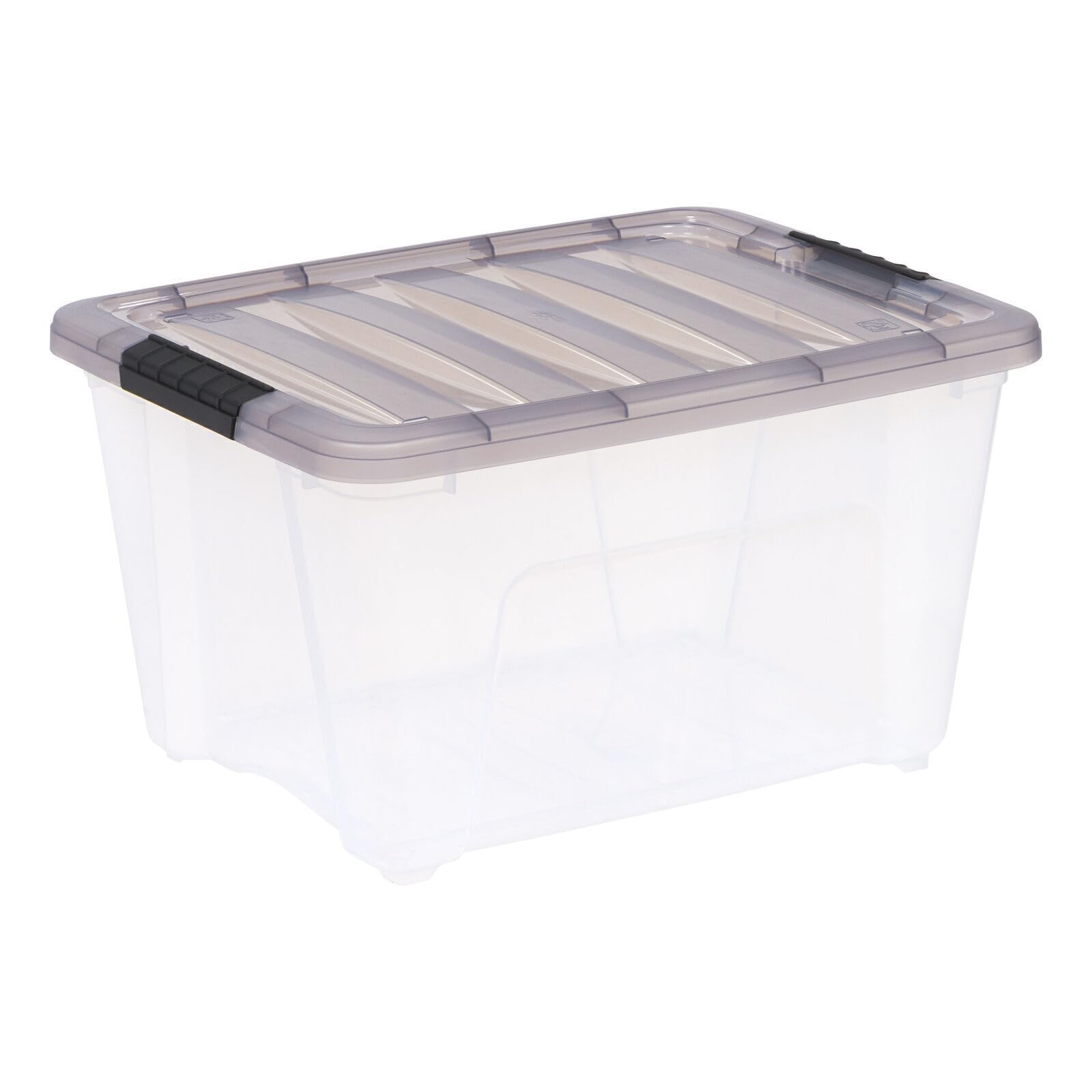 32 Quart Stackable Clear Plastic Storage Containers Box Tote Bin Organizer 5 Pack