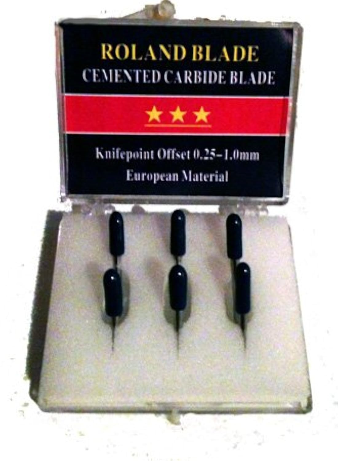 6-Pack 60 Degree Roland Type Deep Cut Replacement Blades Vinyl Sign Making Plotter Cutter Cemented Carbide Blade Set Compatible with Roland Bridge Refine P-Cut US Cutters
