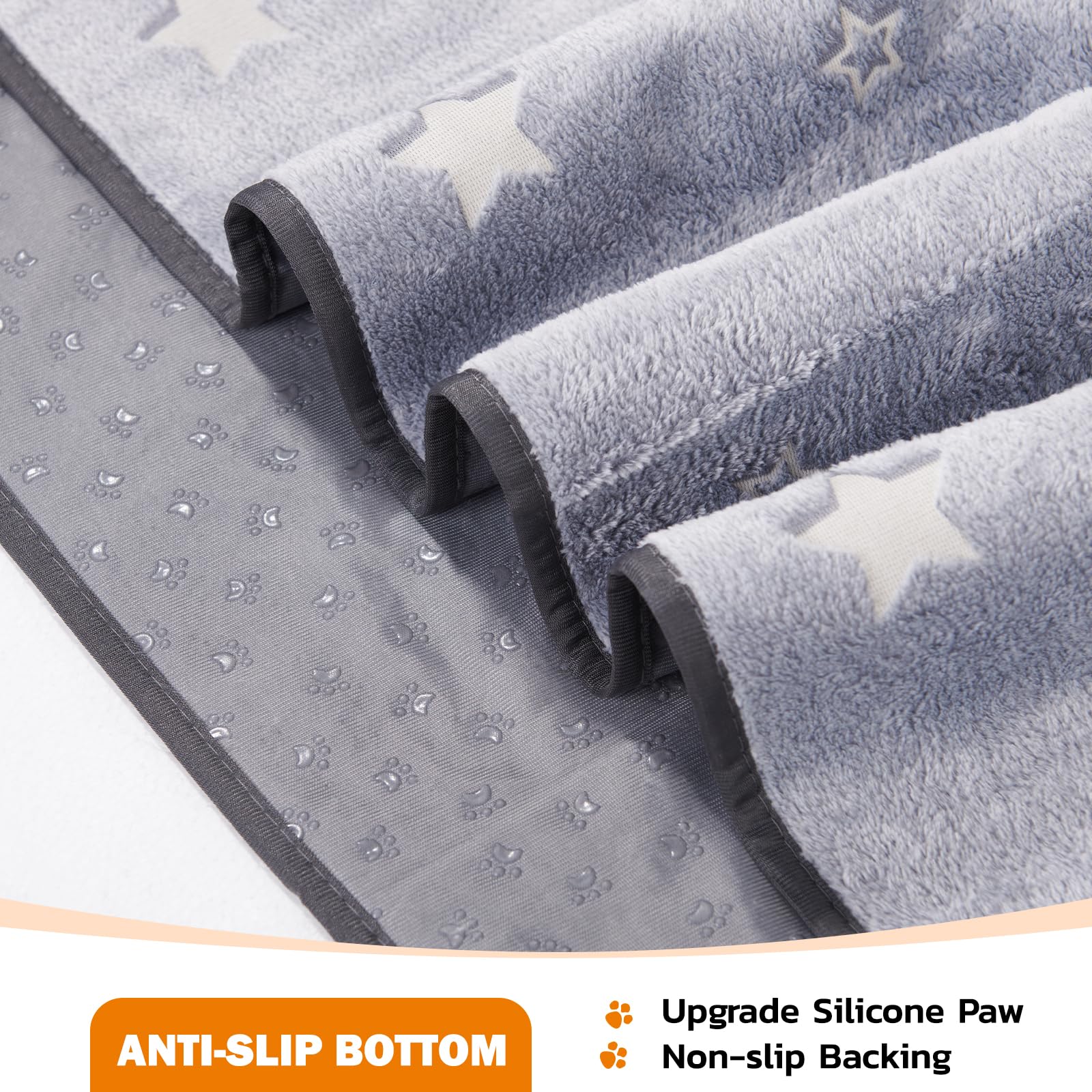 LOOBANI Washable Pee Pads for Dogs, Reusable Pee Pads for Dog Mat Puppy Pads Training Pads Non Slip Whelping Pad for Dog Playpen, Crate, Car, Grey 2 Pack 36 x 41 in
