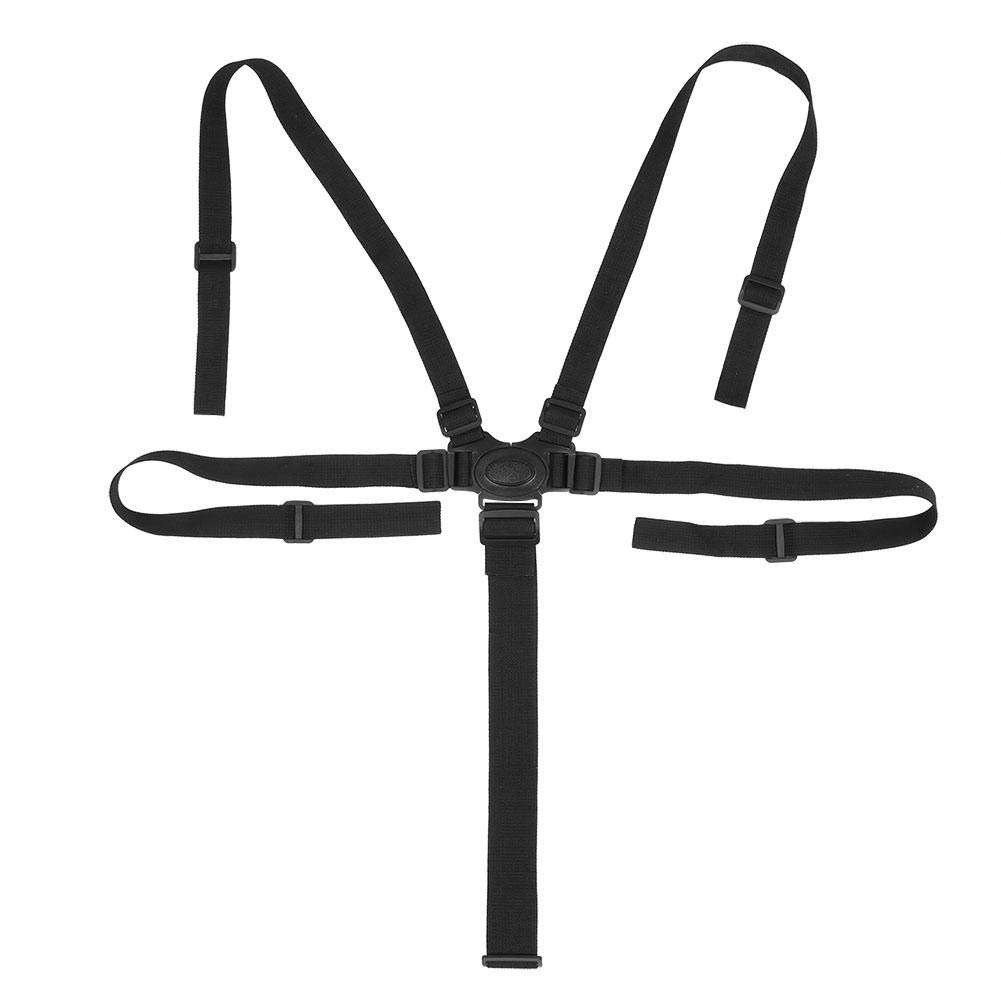 ViaGasaFamido Baby Seat Harness Belt, Universal Baby Seat Harness Holder 5 Point Belt Adjustable Stroller Children Pushchair Rotating Protction High Chair Straps(Buckle Type)