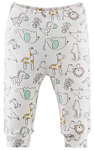 The Peanutshell Baby Pants 5 Pack Set for Boys or Girls | Newborn to 24 Month Sizes | Black, Grey, Light Green, Safari, Stars