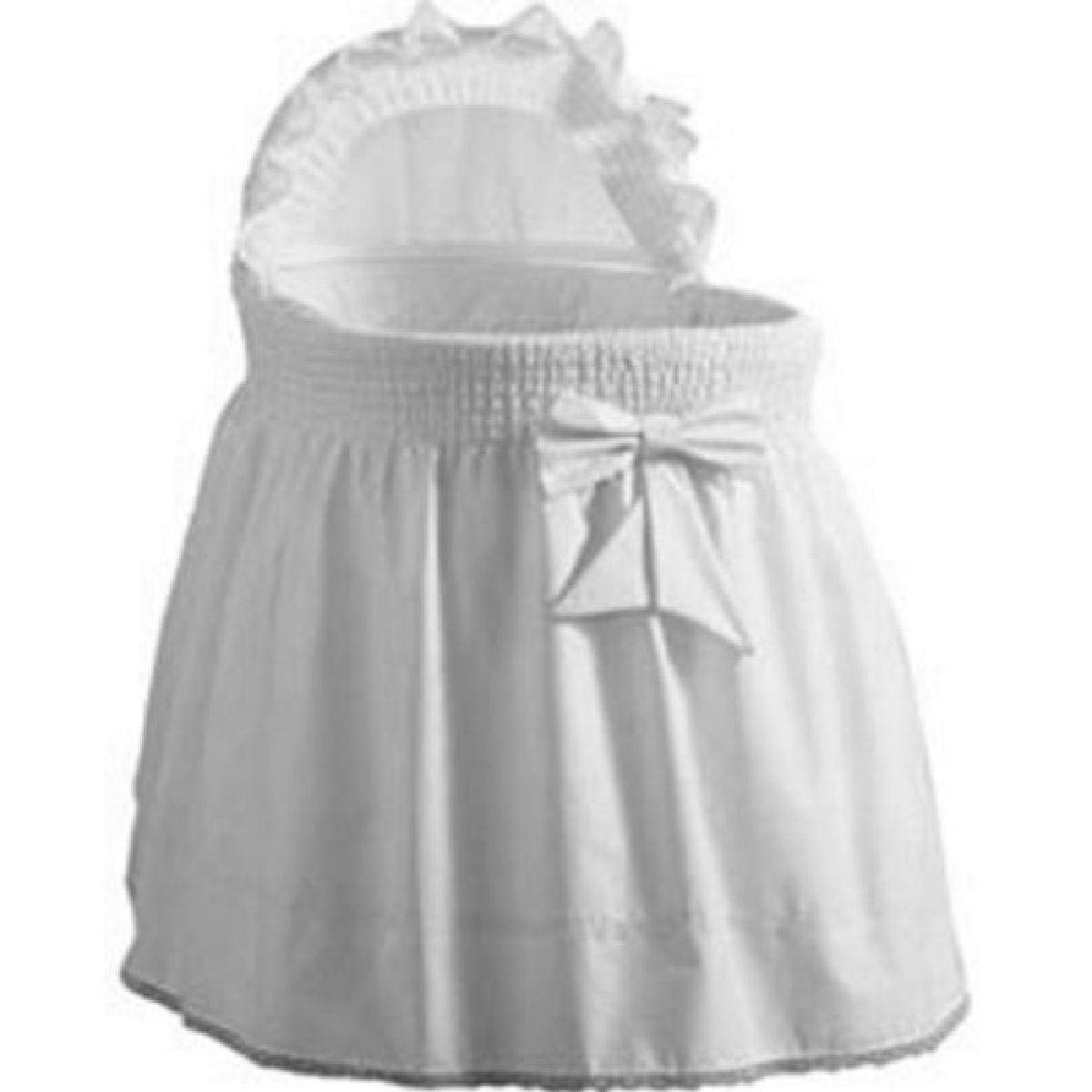Baby Doll Bedding Sea Shell Rainbow Bassinet Set, White
