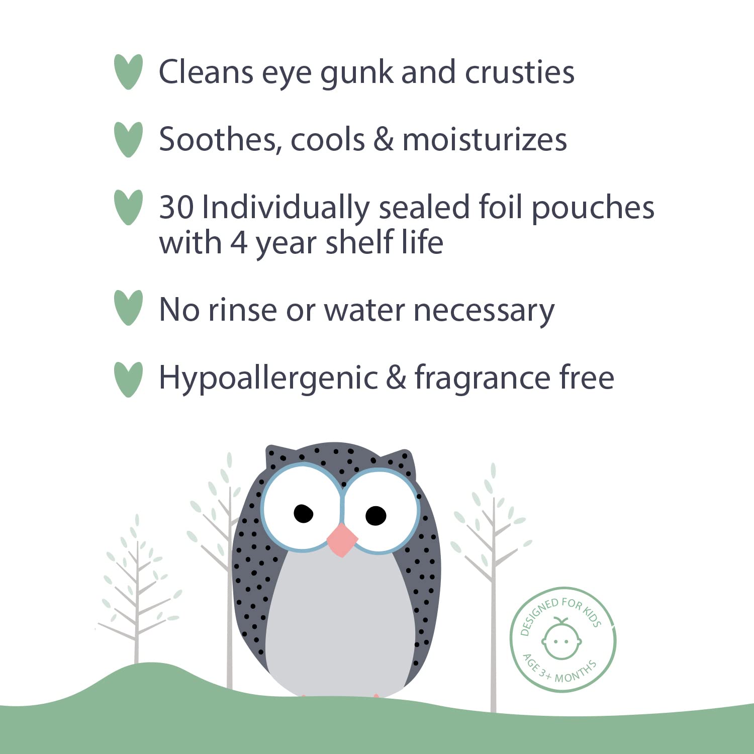 Natural Essentials Lil' Peepers Bundle - Baby Eyelid Cleansing Wipes, (30Ct) & 2 Packs of Moisturizing Nose Wipes (64 Wipes)