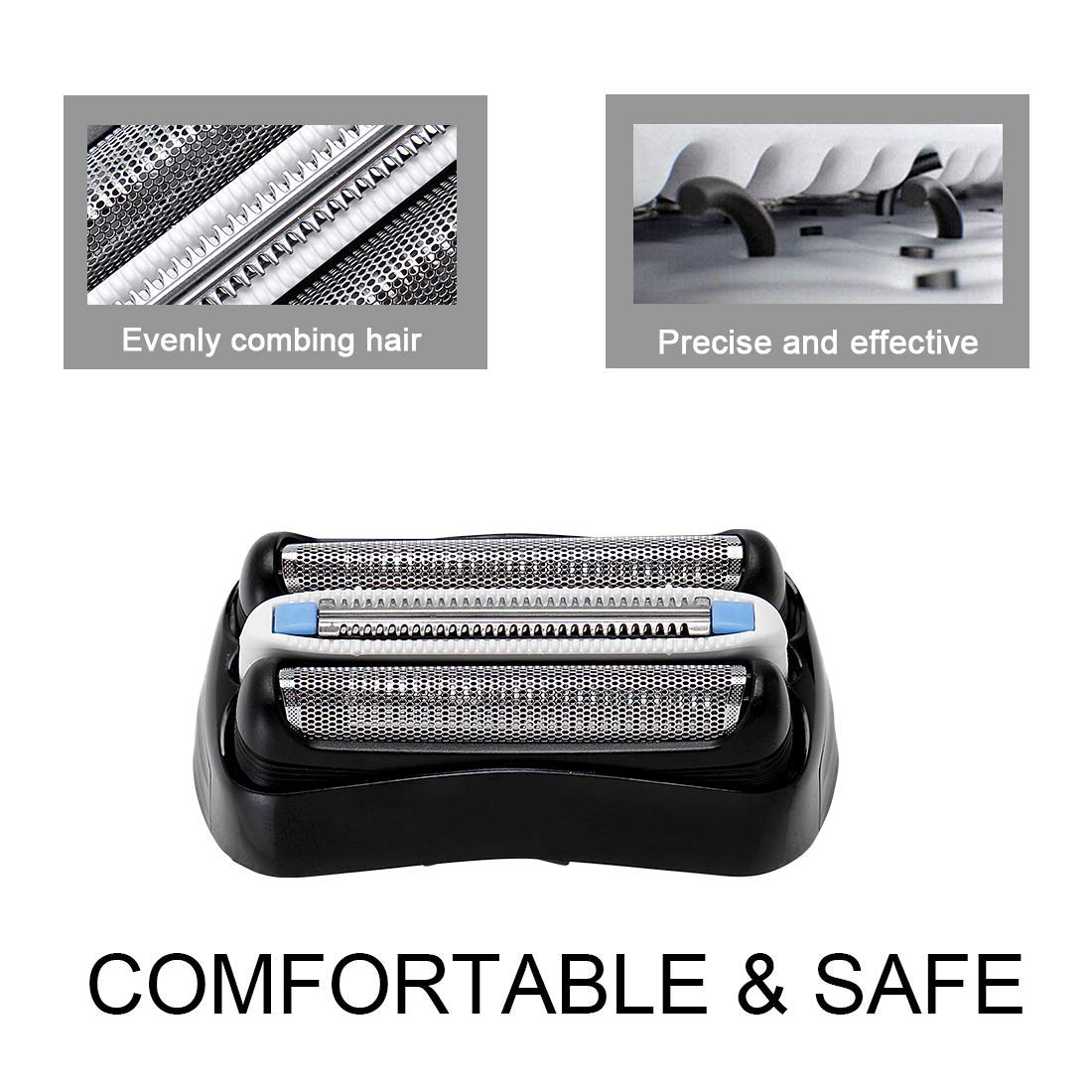 32B Foil Cutter Shaver Replacement Part for Br-aun Series 3 Shaver Foil Cartridge Cassette Head Compatible 301S 310S 320S 330S 340S 360S 380S 3000S 3020S 3040S 3080S