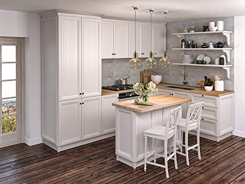 Big Bison Blocks Premium Kitchen Countertop, 60x30 Inch, Grade A Hard Maple, 1.5 Inch Thick Butcher Block