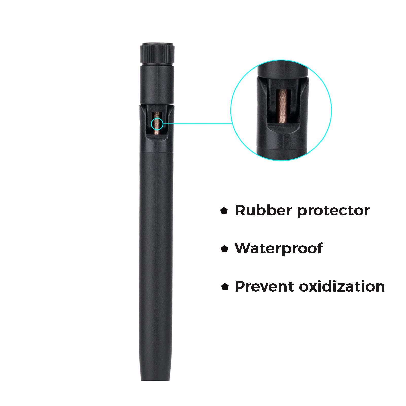 Fosi Audio Bluetooth Antenna WiFi SMA Male PC 2.4GHz 6dBi Single Band Boost Bluetooth Audio Range for Home Office Wireless Network Router IP Camera Amplifier Wireless Range Extender 2 Pack (SMA-Male)