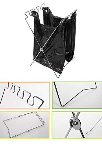 KABAKE Trash Bags Holder Stand, Grass Clippings Portable Fold Up Can, Trash Stand Holder for Camping Recycling Suitable in Bedroom, Kitchen, Camping Indoor Outdoor