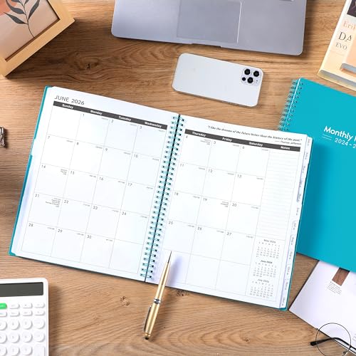 2024-2027 Monthly Planner/Monthly Calendar - 3 Year Monthly Planner 2024-2027, JUL 2024 - JUN 2027, 9" x 11", 36 Monthly Planner + Pocket - Teal
