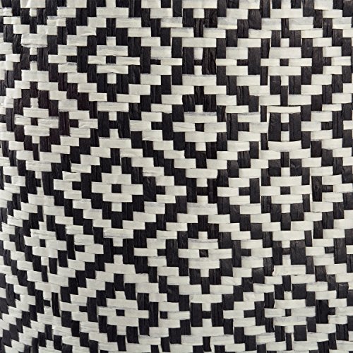 DII Woven Paper Storage Bin, Geo Diamond, Black, Small Rectangle