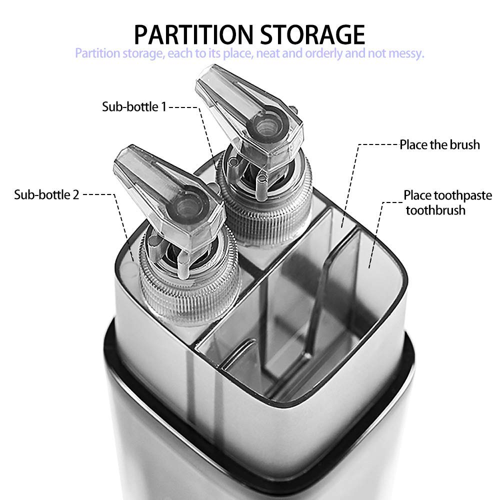 Portable Toothbrush Cup 8 in 1 Wash Set Storage Case, Toothbrush & Toothpaste Shower Gel Shampoo Comb Travel Kits Toiletry Sub (Gray)
