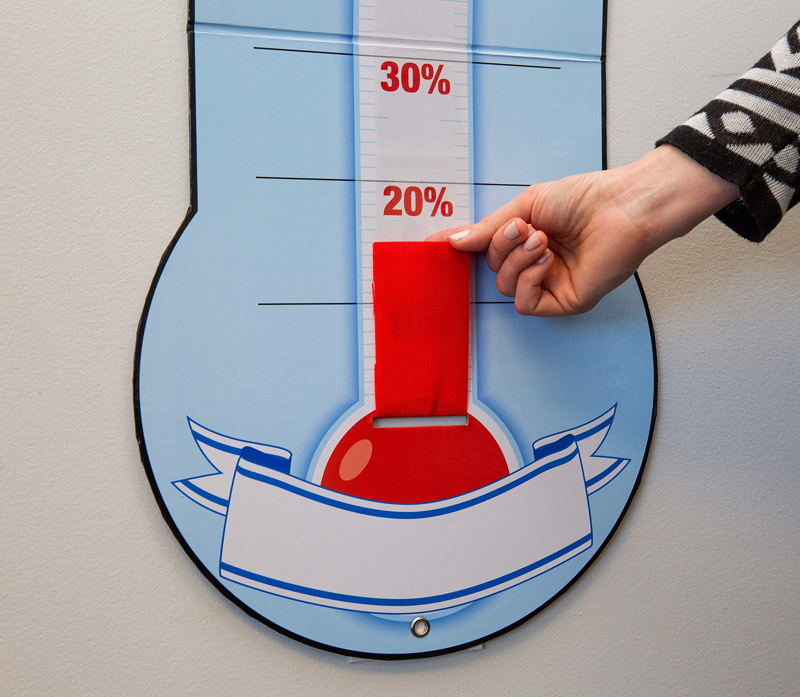 BigMouth Inc. Goal Chart, Goal Setting Thermometer for Classroom & Office Decor, 48β x 11β