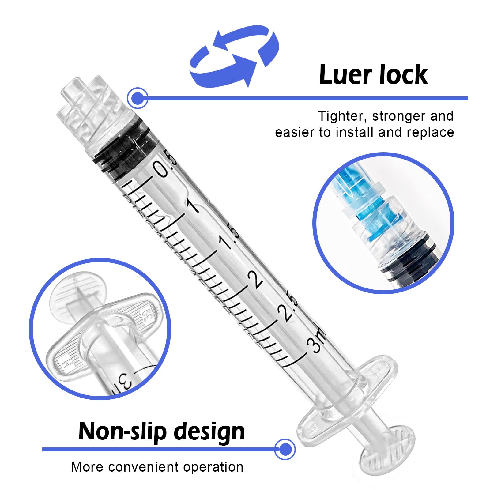 3ml 23g 1 inch (12PCS)