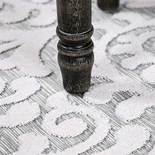 My Texas House by Orian Bluebonnets Area Rug, 5'2" x 7'6", Natural/Gray