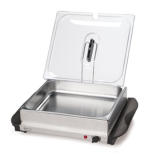 BETTY CROCKER RA39978 Stainless Steel Buffet Server with Warming Tray, Multicolor