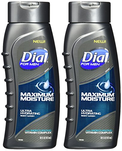 Dial for Men Maximum Moisture Ultra Hydrating Body Wash, 16 Fl. Oz., Pack of 2