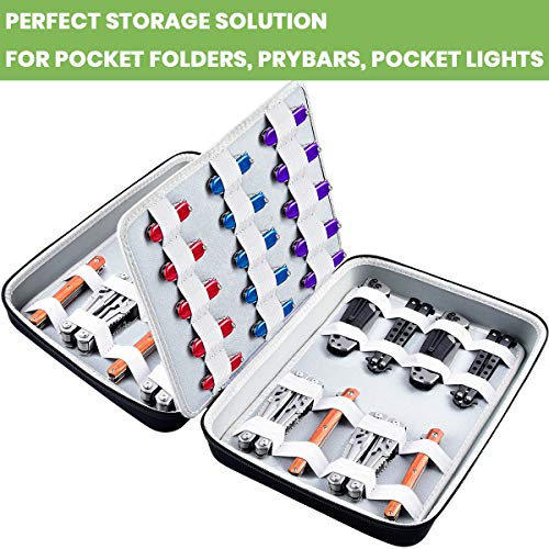 Knife Display Case for Pocket Knifes, Knives Displaying Storage Box and Carrying Organizer Holds up to 44+ Folding Knife for Survival, Tactical, Outdoor, For EDC Mini Knife (knife case standard)