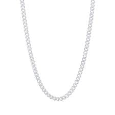 3MM Micro Cuban Necklace 16" 18" 20" 24" - White Gold (18)