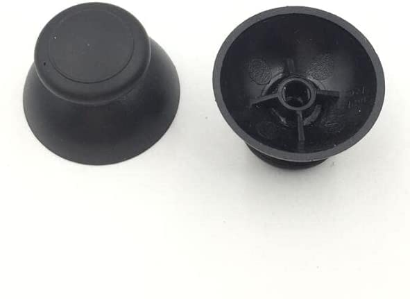 3D Analog Joystick Thumb Stick Grip Cap Mushroom Buttton Cap for Nintend WII U Pro WiiU Pad Gamepad Replacement (Black)